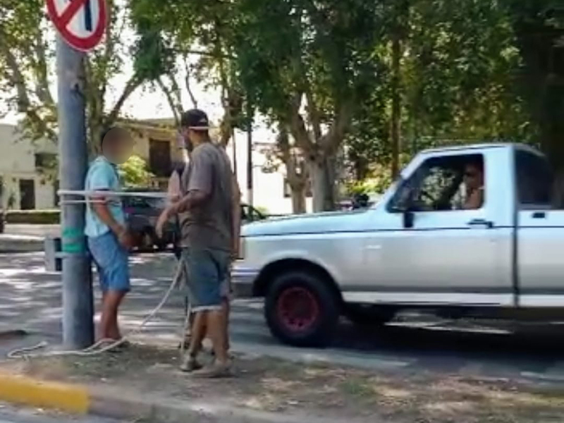 Inédito arresto civil: ataron al ladrón contra una columna a la espera ...